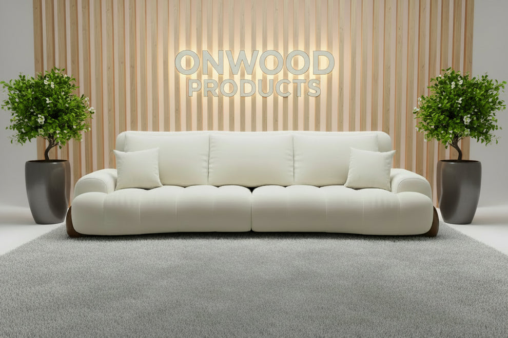 Curved Luxury Living Room Sofa Set – On Wood Products