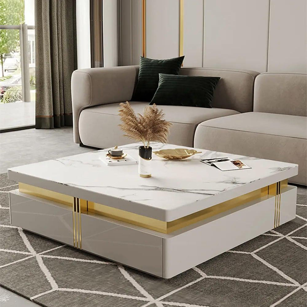 Modern Square Storage Centre Table – On Wood Products